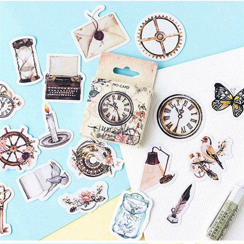 Jual INDORETAIL | 46 Pcs Antik Gothic Mini Kertas Dekoratif Stiker DIY ...