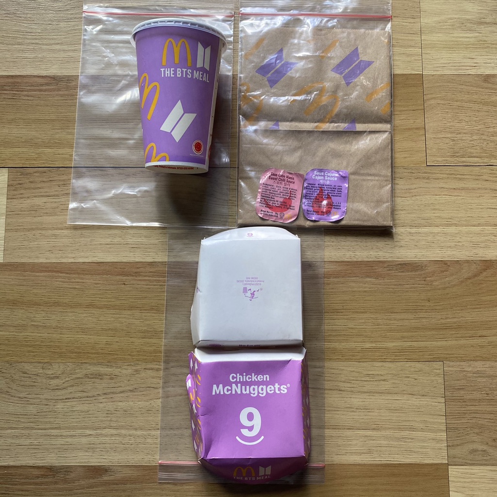 Jual Mcdonald's BTS Meal packaging only. mcdonald mcd bts | Shopee ...