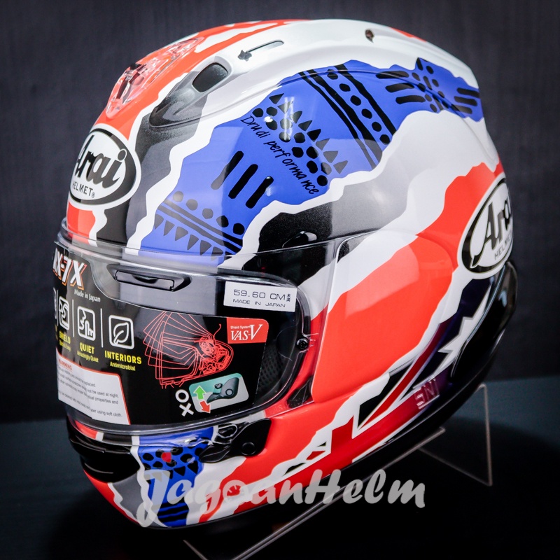 Jual ARAI HELM RX-7X DOOHAN - GRAPHIC BLUE RED BLACK - RX7X FULL FACE ...