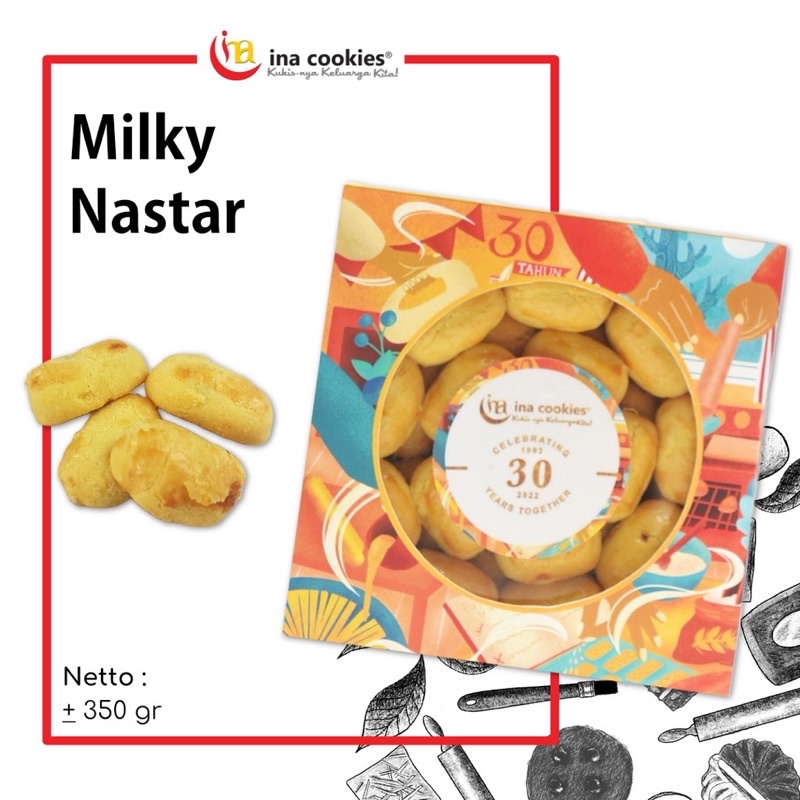 Jual INA COOKIES MILKY NASTAR (Toples 500gr) | Shopee Indonesia