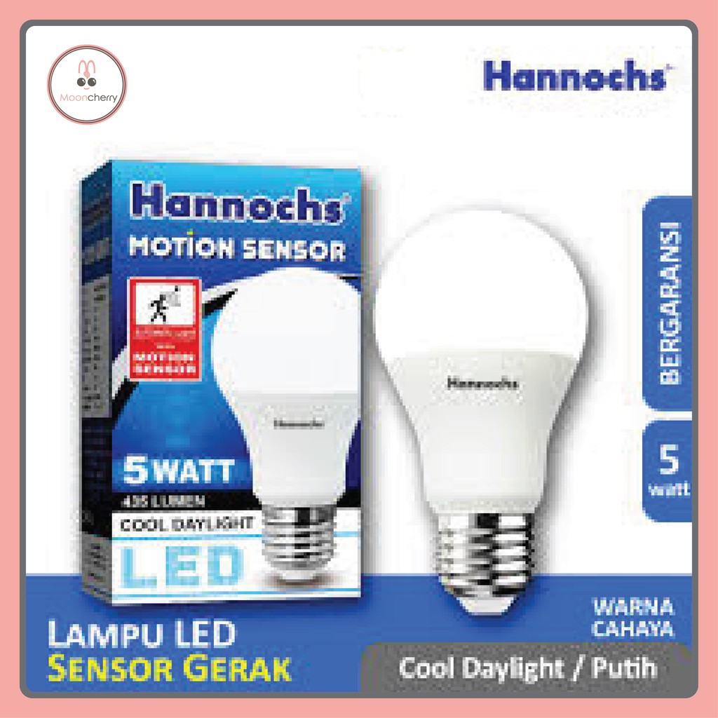 Jual Lampu Hannochs Motion Sensor 5w (bulb) / Lampu gerak / deteksi ...