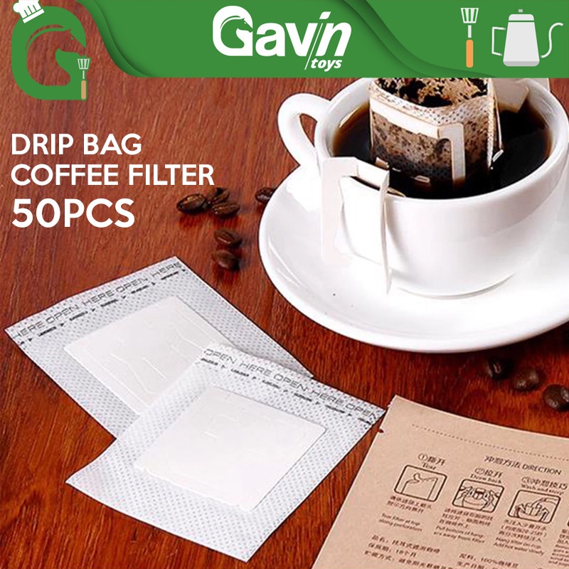 Jual Filter Kopi Drip Coffee Drip Bag Filter kopi Kuping Gantung 50pcs ...