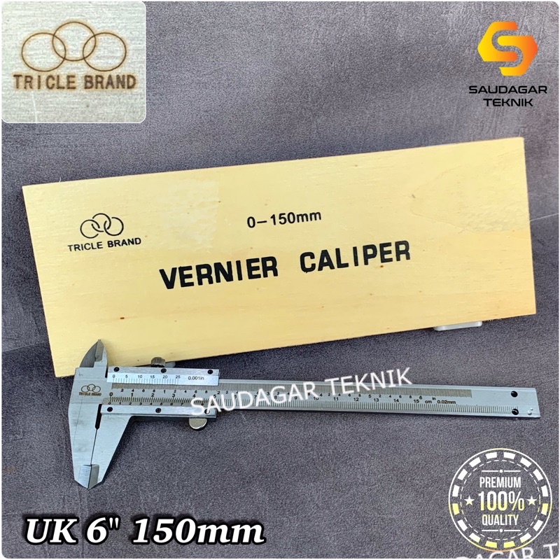 Jual Sigmat 6 Inch 150mm Jangka Sorong Vernier Caliper Tricle Brand 6" 150 mm Kualitas Baik ...