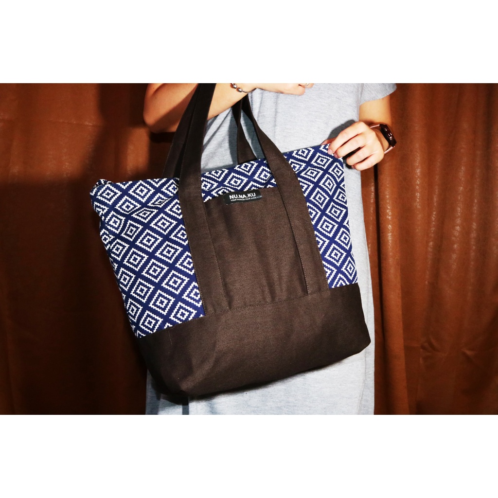 Jual TRAVEL BAG TOTEBAG TAS SELEMPANG CANVAS MOTIF BATIK KOMBINASI ...