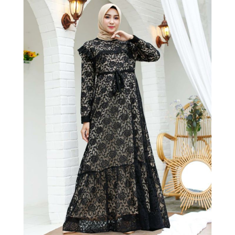 Jual Gamis brokat hitam | Shopee Indonesia
