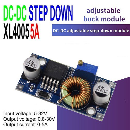 Jual Module Xl4005 5A Adjustable Dc-Dc Step Down Modul Penurun Tegangan Input 4-35v Output DC 1 ...