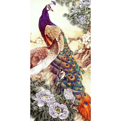 Jual Lukisan Poster Cetak Jumbo Foto Burung Merak Ukuran 100 x 50 cm ...