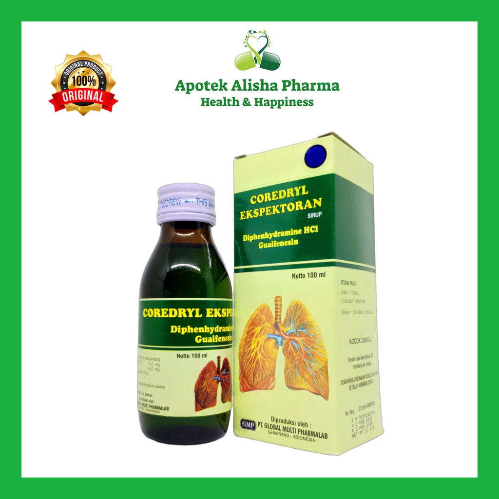Jual Coredryl Ekspektoran Sirup 100ml 6 Botol Obat Batuk Berdahak ...