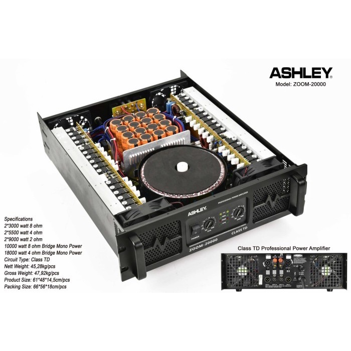 Jual Power Amplifier Ashley ZOOM20000 / ZOOM 20000 ORIGINAL ASHLEY ...