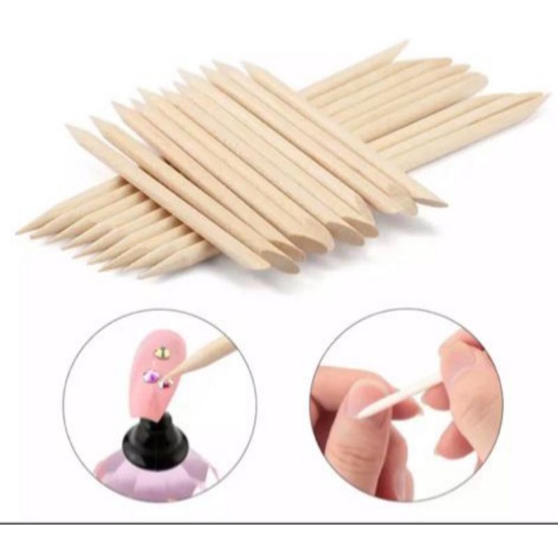 Jual Cuticle Pusher / Wooden Stick Kuku / Stik Kayu Kuku / Pendorong ...