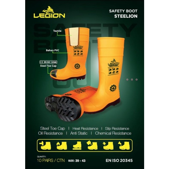 Jual SEPATU BOOT SAFETY LEGION / SAFETY SHOES BOOT LEGION | Shopee ...
