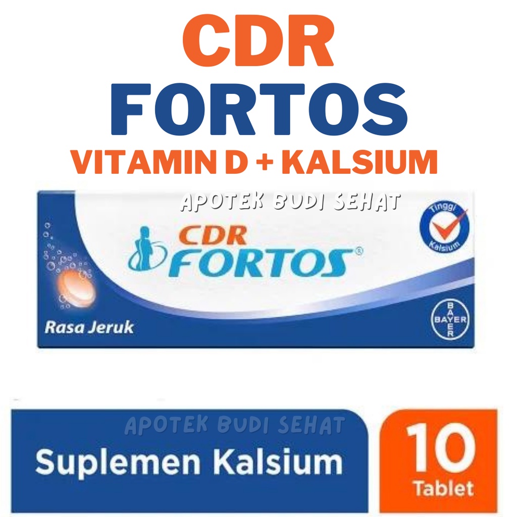 Jual CDR Fortos Vitamin D Kalsium Calcium Vit D 400 IU Vitamin D 400 IU ...