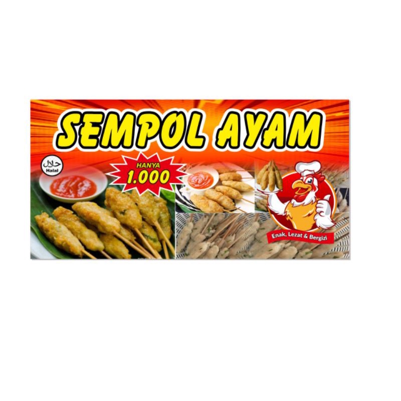 Jual Spanduk Sempol Ayam 120x60 | Shopee Indonesia