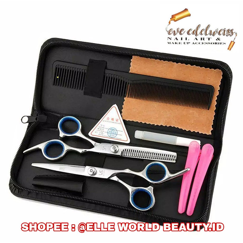 Jual SET GUNTING RAMBUT SALON PROFESIONAL - ALAT GUNTING POTONG RAMBUT ...