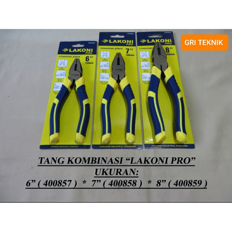 Jual TANG KOMBINASI / LINESMAN PLIERS LAKONI PRO JETJO TOOL | Shopee ...