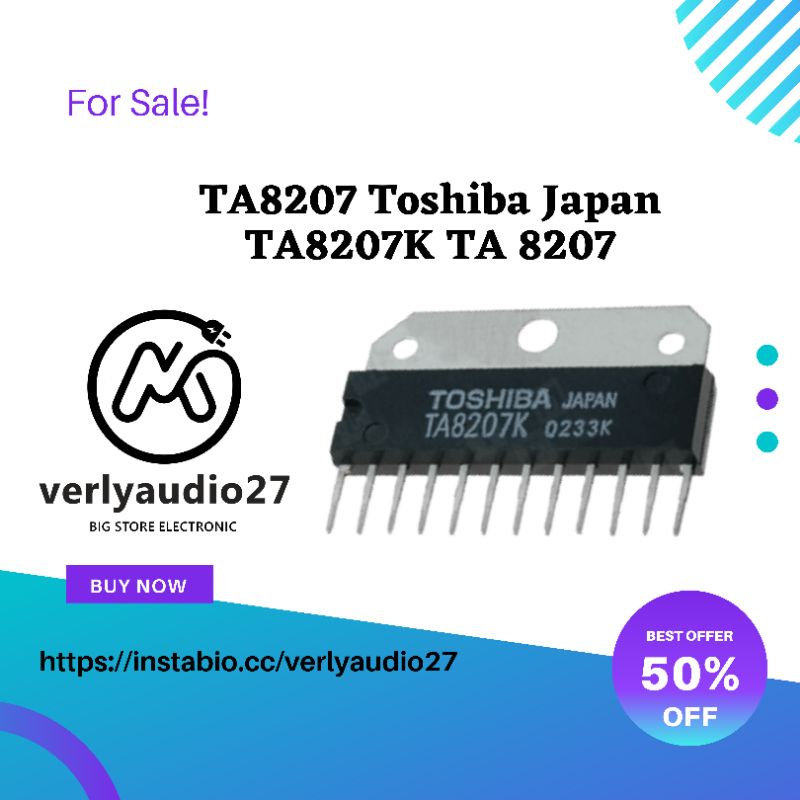 Jual Ta8207 Ic Ta 8207 Ta 8207k Transistor IC Ta 8207k Toshiba Japan ...