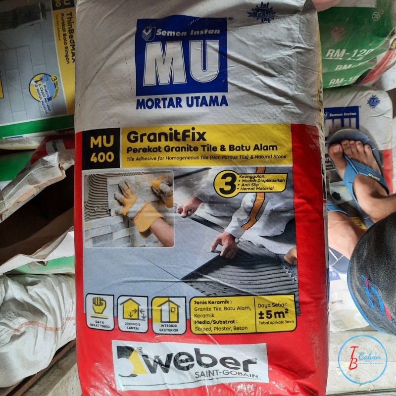Jual MU 400 Mortar Utama perekat keramik Granit per KG | Shopee Indonesia