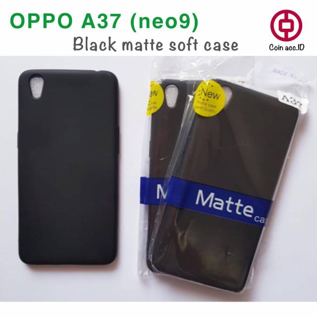 Jual Black matte CASE OPPO A37 - SLIM MATTE soft case silicon warna ...