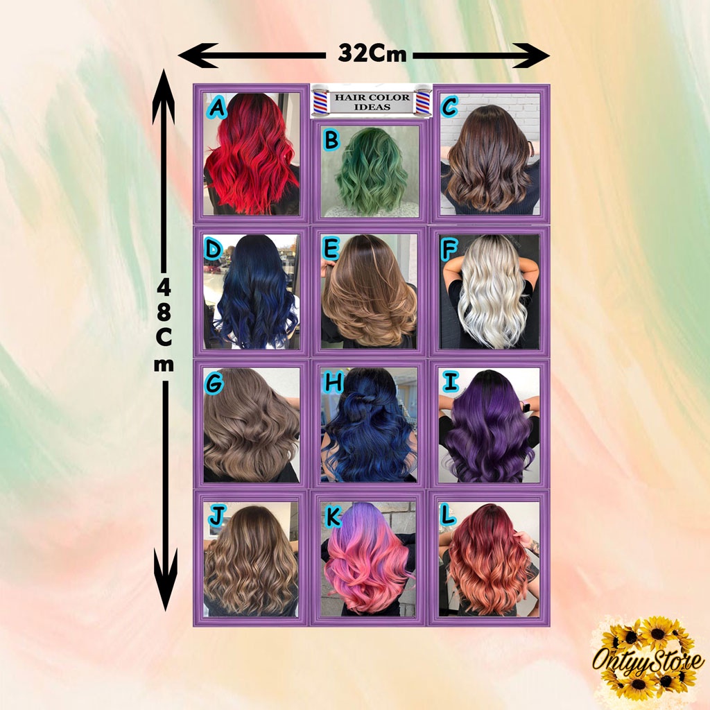 Jual Poster Model Potongan Rambut Cewek Untuk Salon | Shopee Indonesia