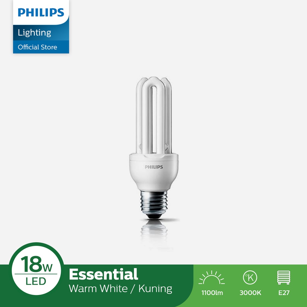Jual Philips ESSENTIAL 18W WW E27 220V Kuning | Shopee Indonesia