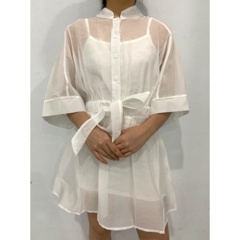 Jual 5863# Mini Dress Organza dan Inner Kekinian Korea OOTD | Shopee ...