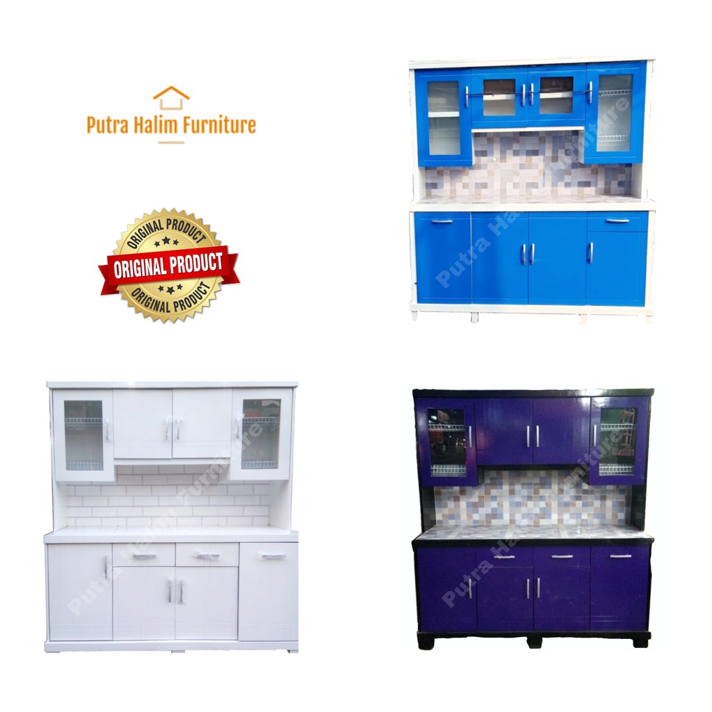 Jual LEMARI SAYUR LEMARI DAPUR RAK PIRING KITCHEN SET 4 PINTU MINIMALIS ...