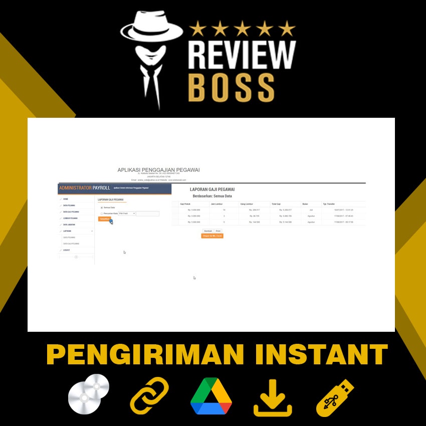 Jual SOURCE CODE APLIKASI SISTEM PENGGAJIAN GAJI PEGAWAI KARYAWAN PAYROLL HRD HRIS BERBASIS ...