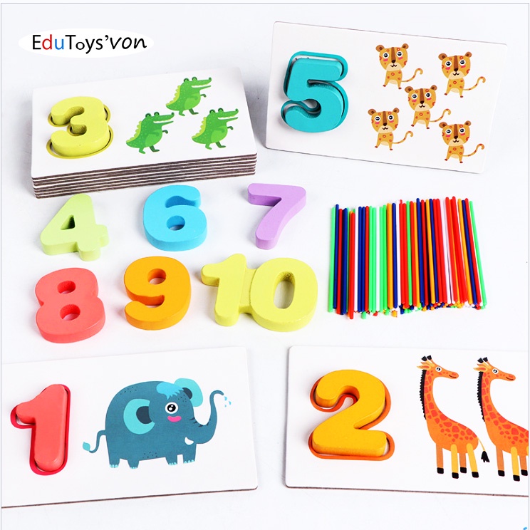 Jual number/angka/wooden/berhitung/ 3D wooden/mainan edukasi | Shopee ...