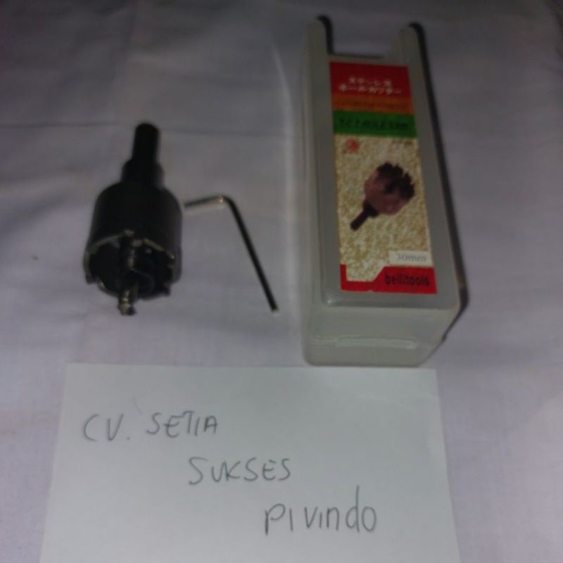 Jual holesaw tct mata bor pelubang besi plat aluminium stainless 30mm ...