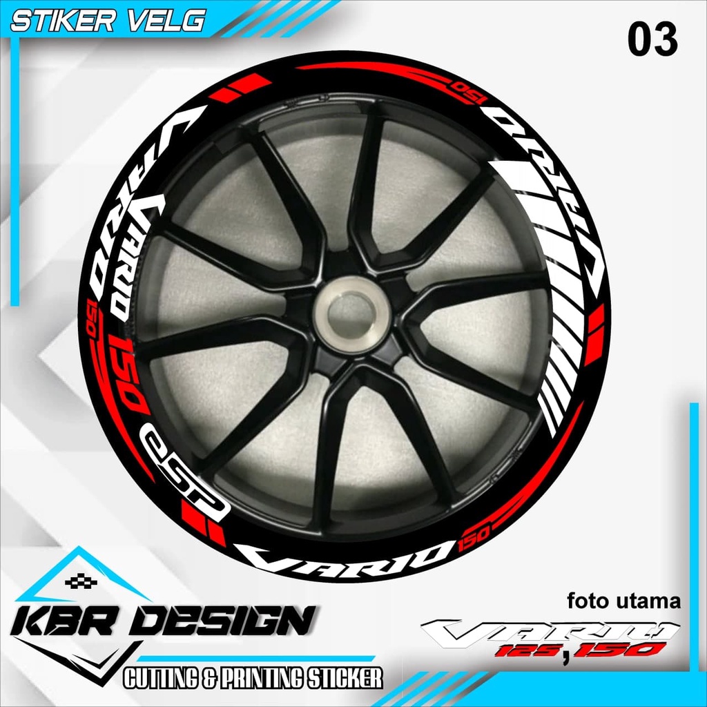 Jual stiker velg sticker velk vario 150 03 | Shopee Indonesia