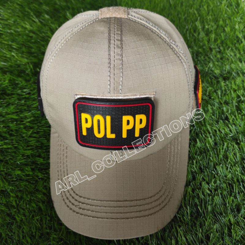 Jual TOPI POL PP BDU VELCRO PLUS 3 LOGO PATCH RUBBER/TOPI SATPOL PP ...
