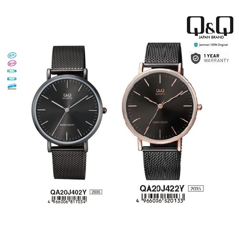 Jual Q&Q ORIGINAL QQ QNQ QA20 QA20J 402Y - 422Y JAM TANGAN PRIA TALI ...