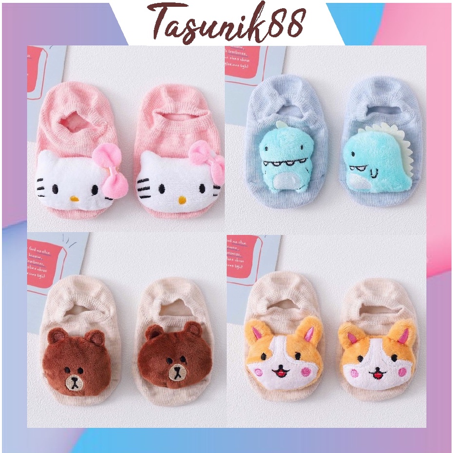 Jual TASUNIK88 Kaos Kaki Bayi Boneka Karakter 3D Anti Slip Sepatu Anak ...