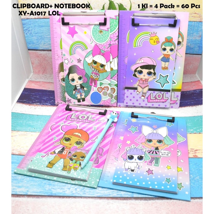 Jual papan clipboard plus notes book motif LOL satuan | Shopee Indonesia