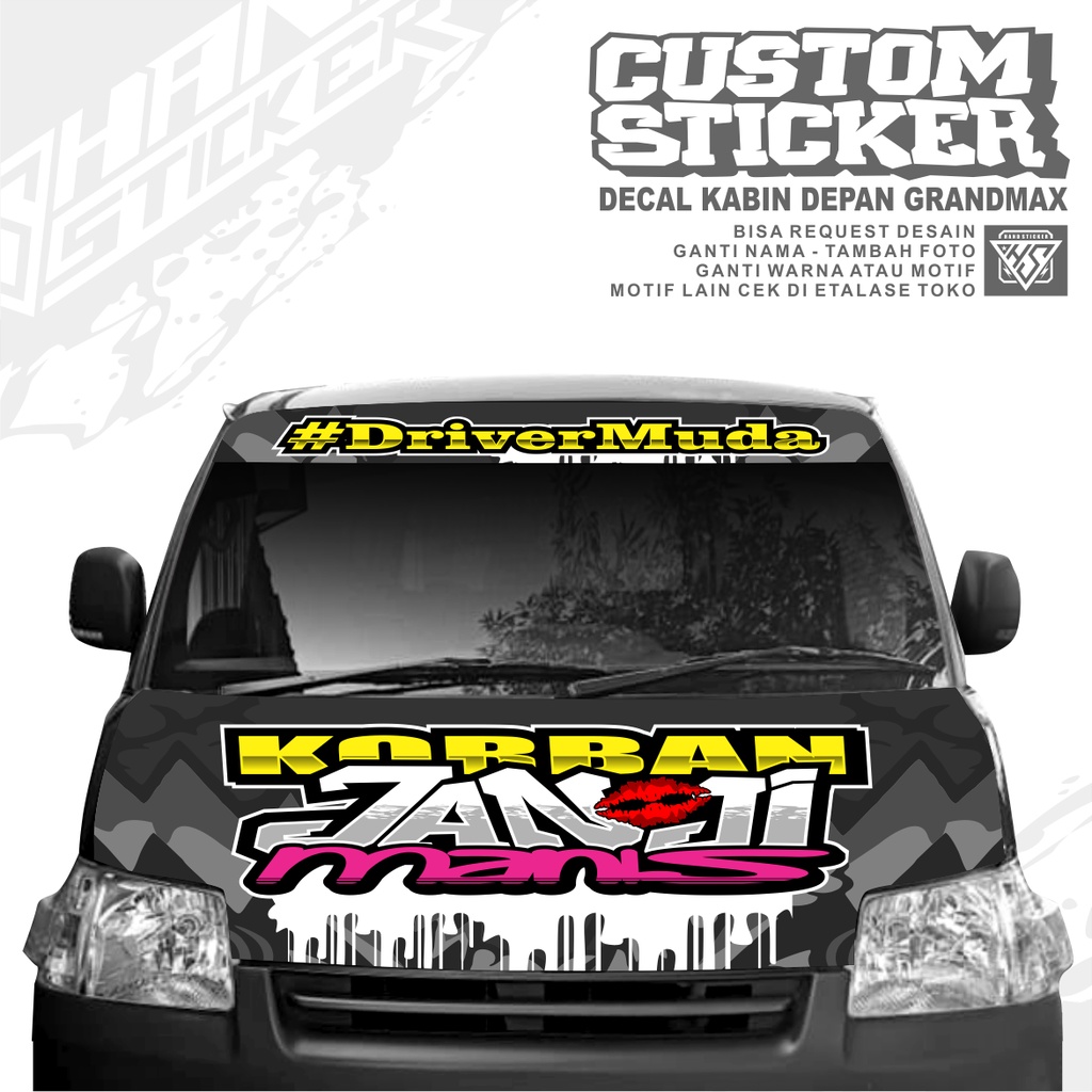 Jual Sticker Grand Max Atau Decal Kabin Depan Grand Max Bisa Request ...