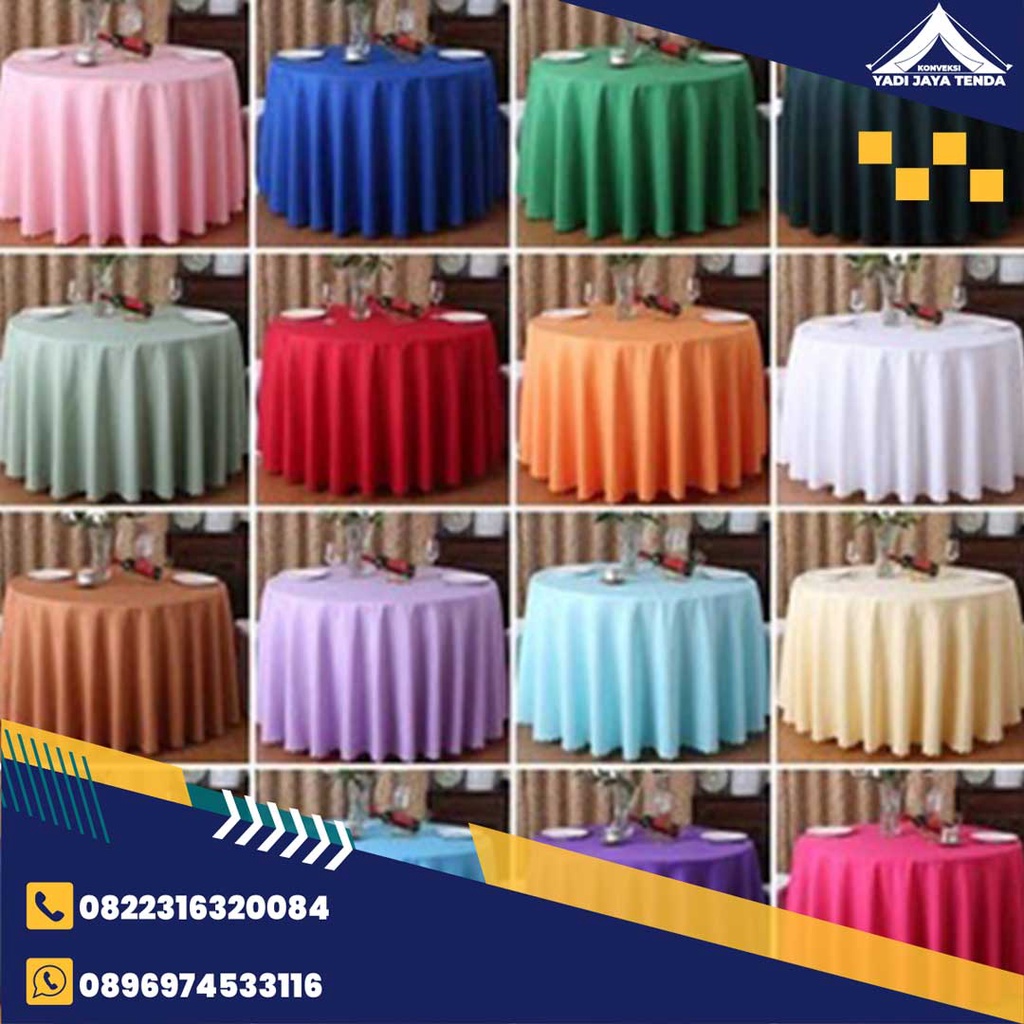 Jual cover meja bulat/taplak meja bulat kain lotto tebal | Shopee Indonesia