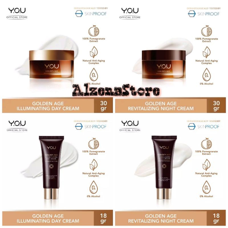 Jual YOU GOLDEN AGE DAY CREAM NIGHT CREAM 30g dan 18g | Shopee Indonesia