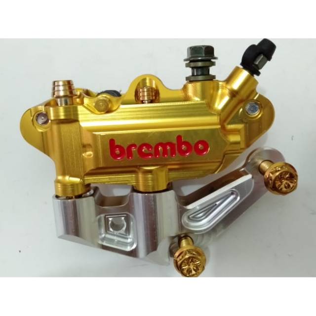 Jual Kaliper monoblok bremb cnc plus breket monoblok dan baut probolt krucut | Shopee Indonesia