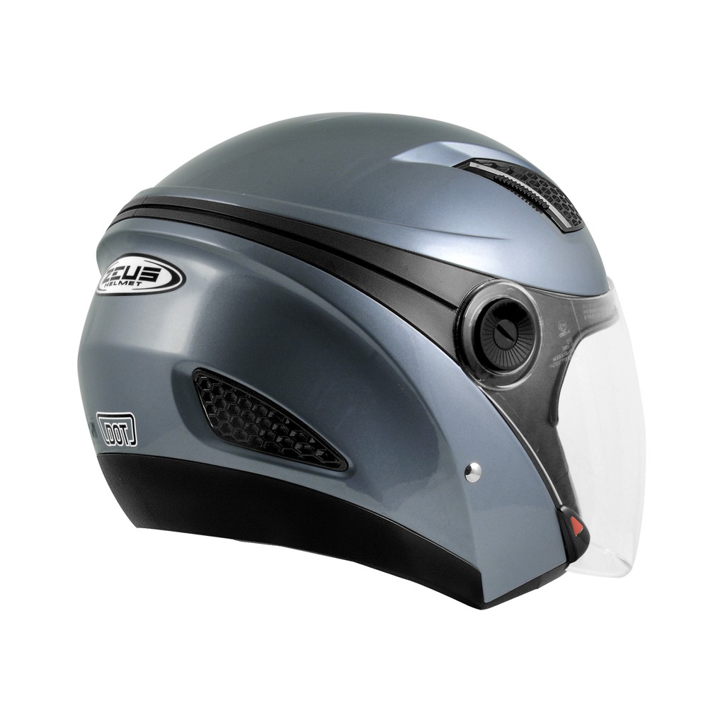 Jual ZEUS ZS 610 TITANIUM GLOSSY HALF FACE DOUBLE VISOR | Shopee Indonesia