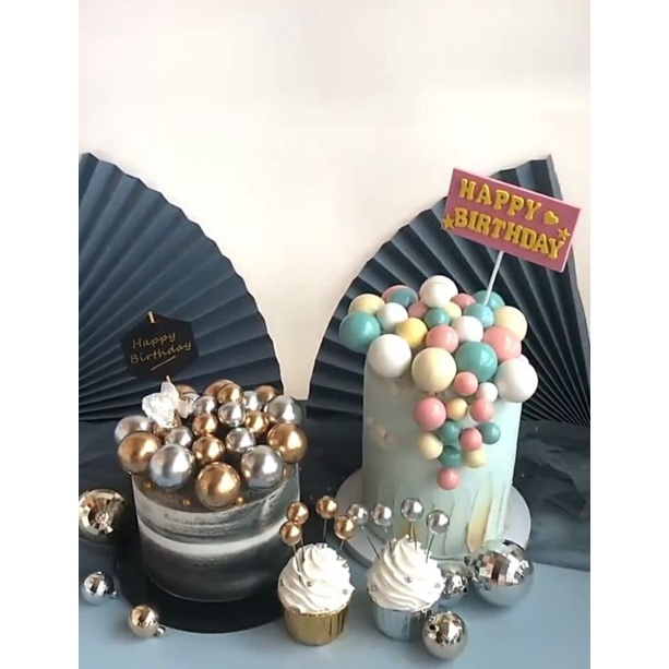 Jual Cake Topper Bola Mutiara/Hiasan kue Bola/Dekorasi Kue | Shopee ...