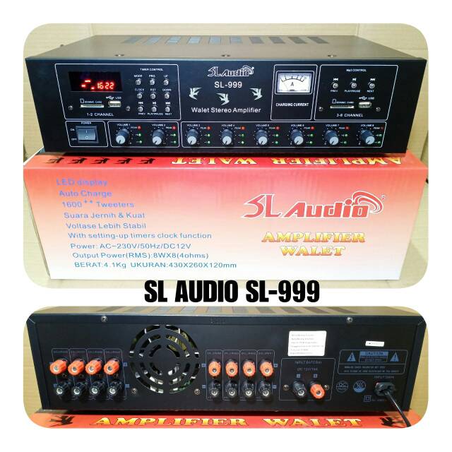 Jual POWER AMPLI SL AUDIO SL-999 | Shopee Indonesia