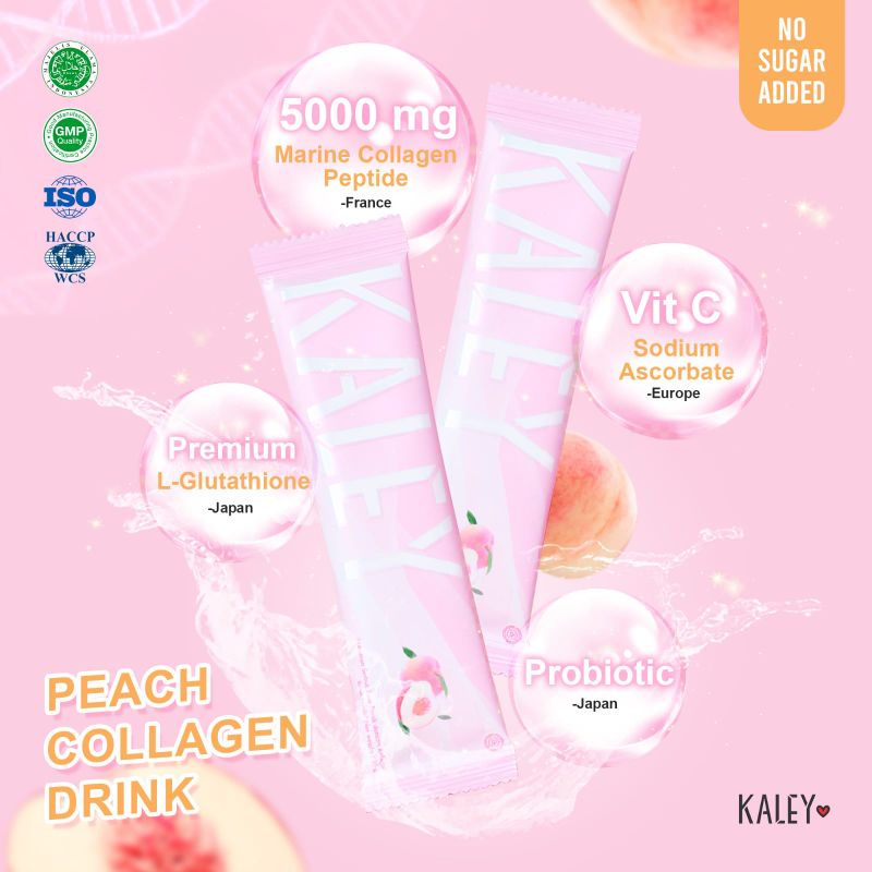 Jual peach collagen drink kaley minuman kolagen bpom | Shopee Indonesia