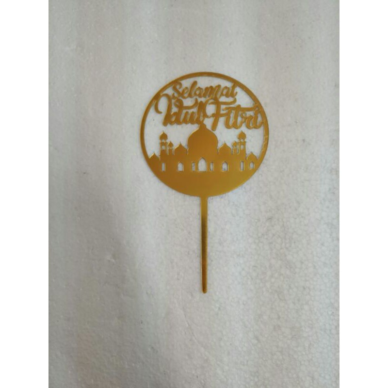 Jual Topper Acrylic Selamat Idul Fitri Bulat Masjid | Shopee Indonesia