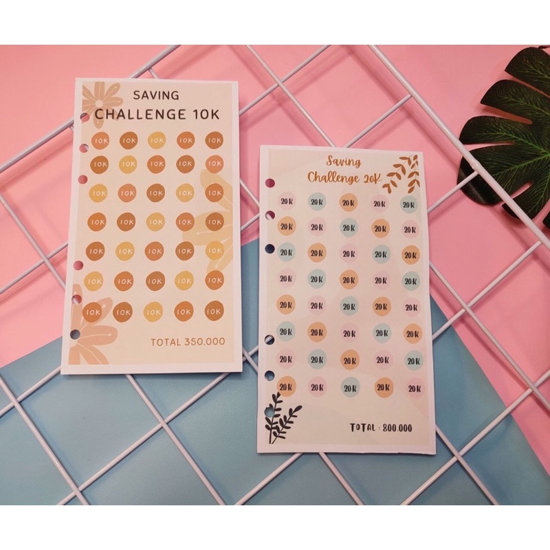 Jual Loose Leaf A6 Saving Challenge Kertas Refill Isian Binder Budgeting Keuangan | Shopee Indonesia