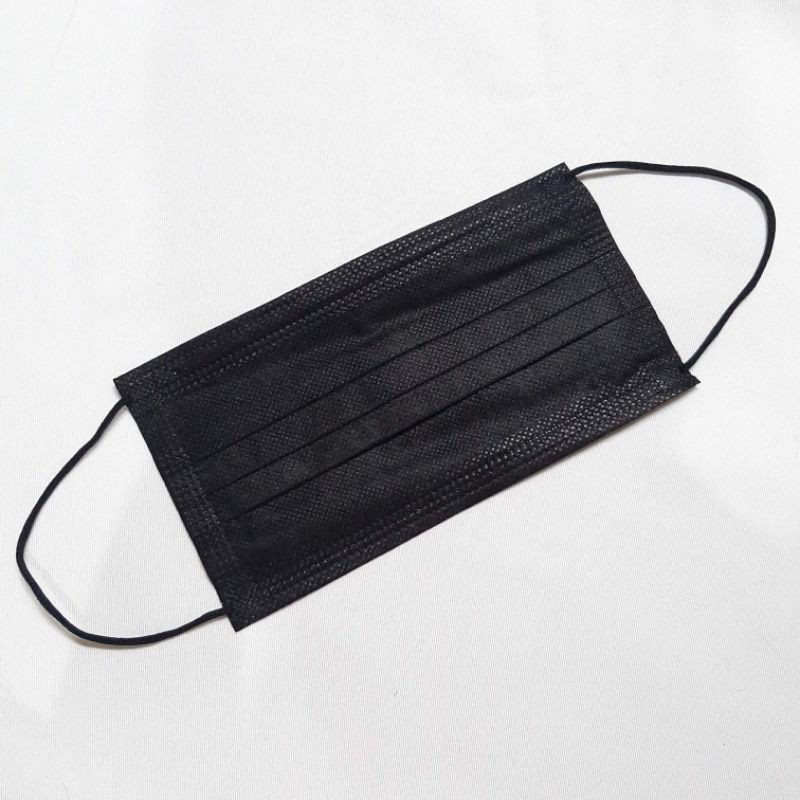 Jual MASKER HITAM 3PLY DISPOSABLE MASK TISSUE MEDIS | Shopee Indonesia