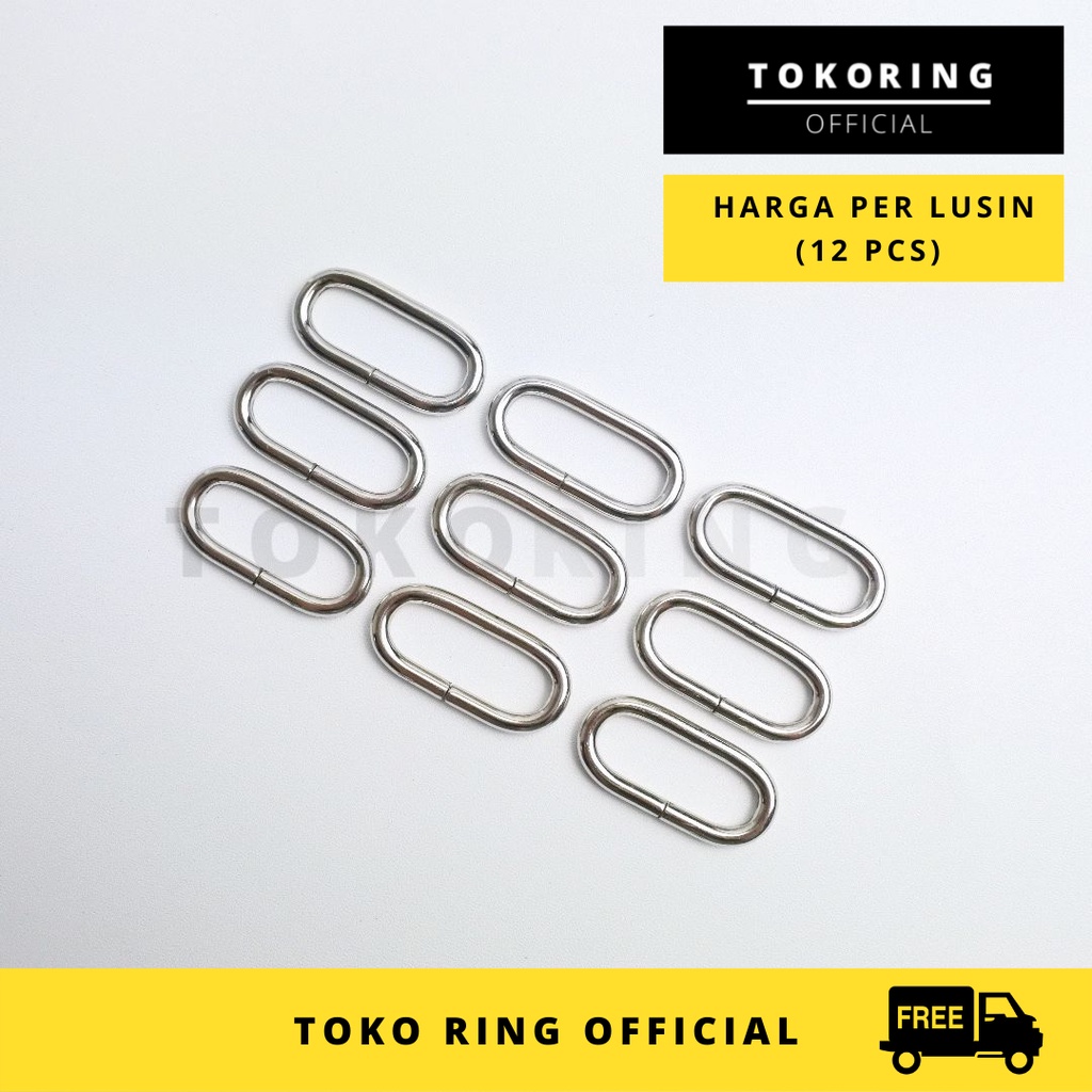 Jual Ring Oval 2,5 cm tebal 3,3 mm Nikel - Toko Ring Official (Harga ...