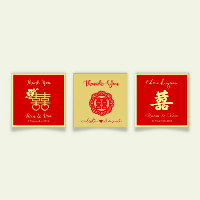 Jual Kartu Ucapan/ Thanks Card Chinese Wedding / Tea Pai | Shopee Indonesia