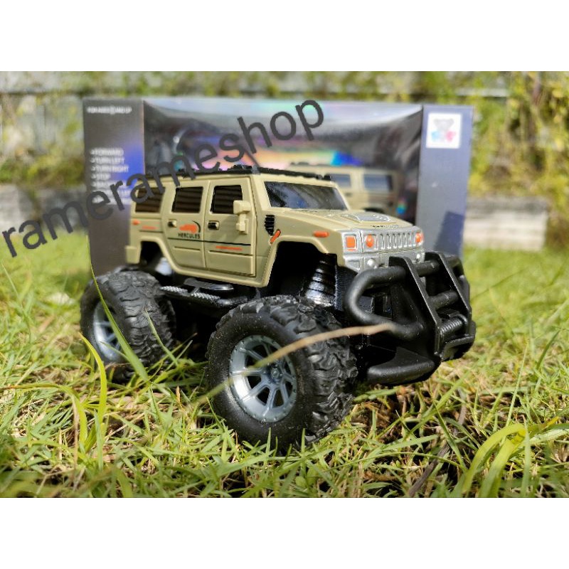 Jual Mainan mobil jeep army remote control mini car Off raod rock ...