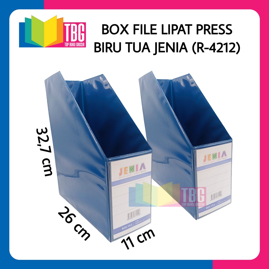 Jual 1 PCS BOX FILE LIPAT NON PRESS BIRU TUA JENIA (R-4212) - RAK FILE ...