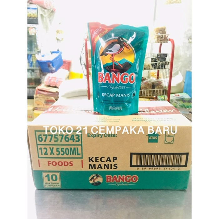 Jual Bango Kecap Manis Refill 1 KARTON - 720gr 520ml isi 12 pcs | Kecap ...